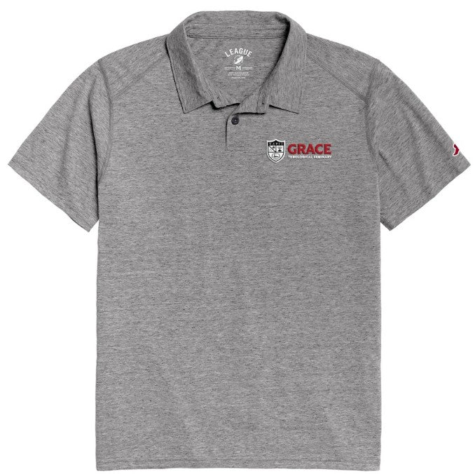 Embroidered Seminary Polo, Graphite – Grace College Campus Store