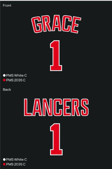 Youth Grace Lancers Basketball Jersey, Black – Grace College Campus Store